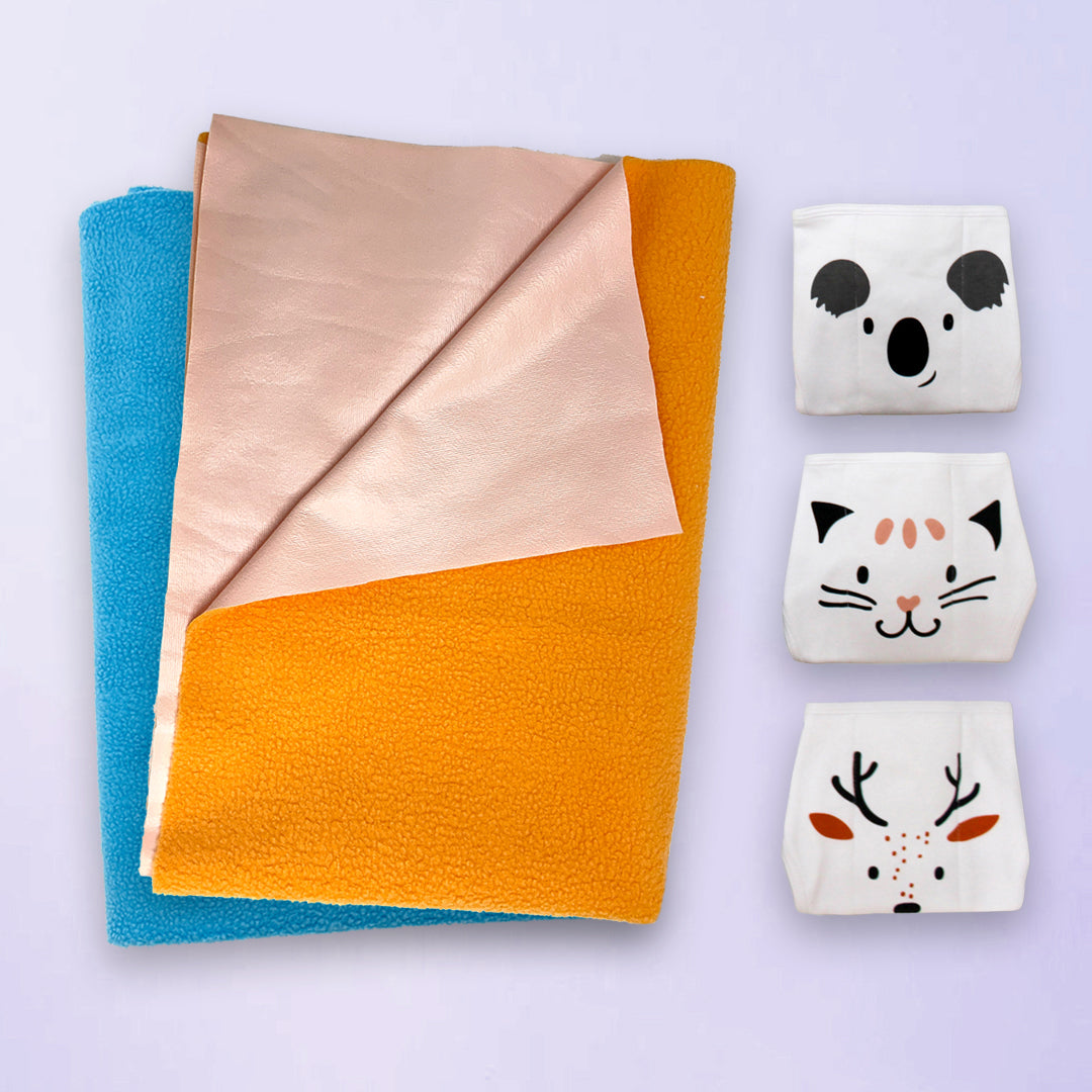 Buy Baby Dry Mat & Nappies Online | Leak-Less Starter Pack | Tiny Lane