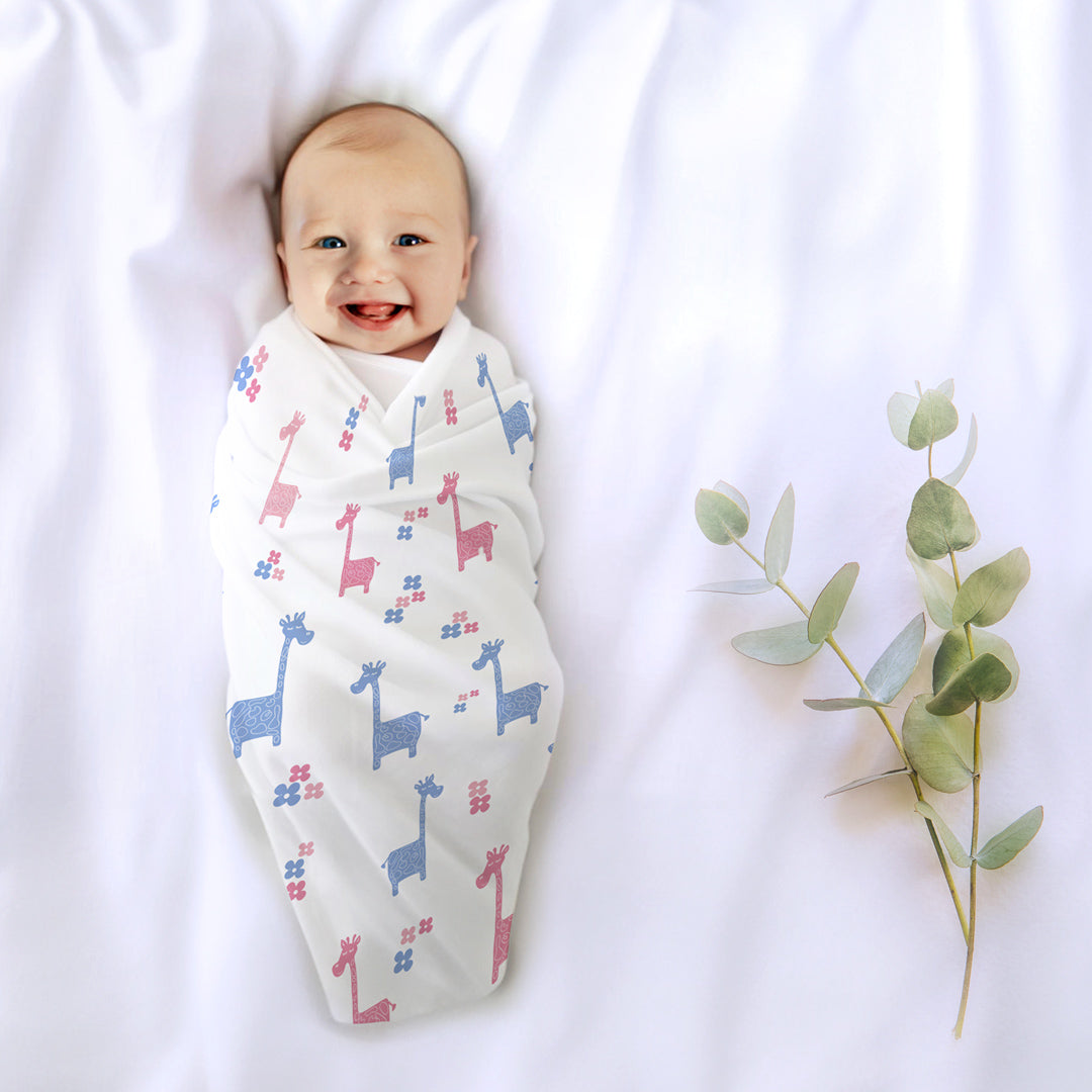 Buy Lanky Giraffe Organic Baby Swaddle Online | Tiny Lane